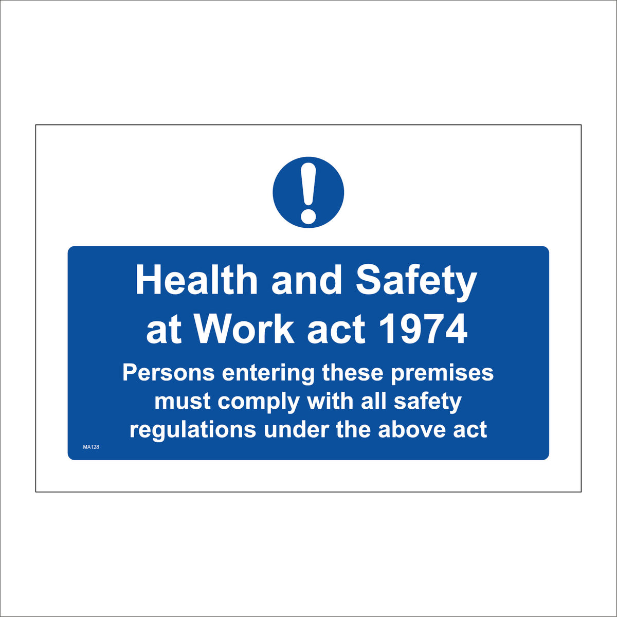 Health And Safety At Work Act 1974 Persons Entering These Premises Must ...