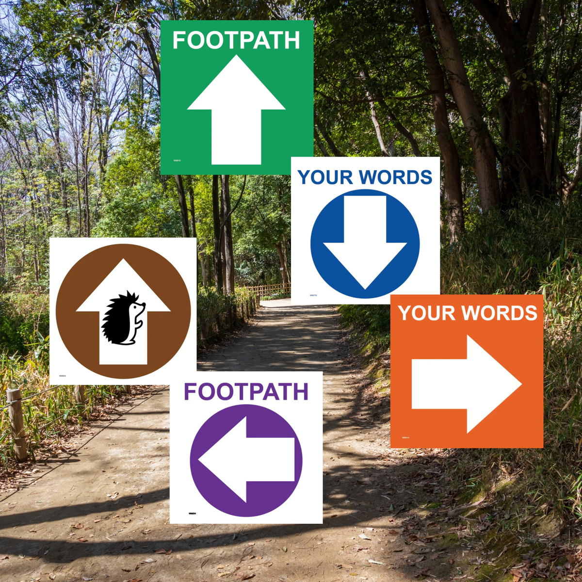 Waymarking Directional Guidance Route Signpost Footpath Trail Signs ...