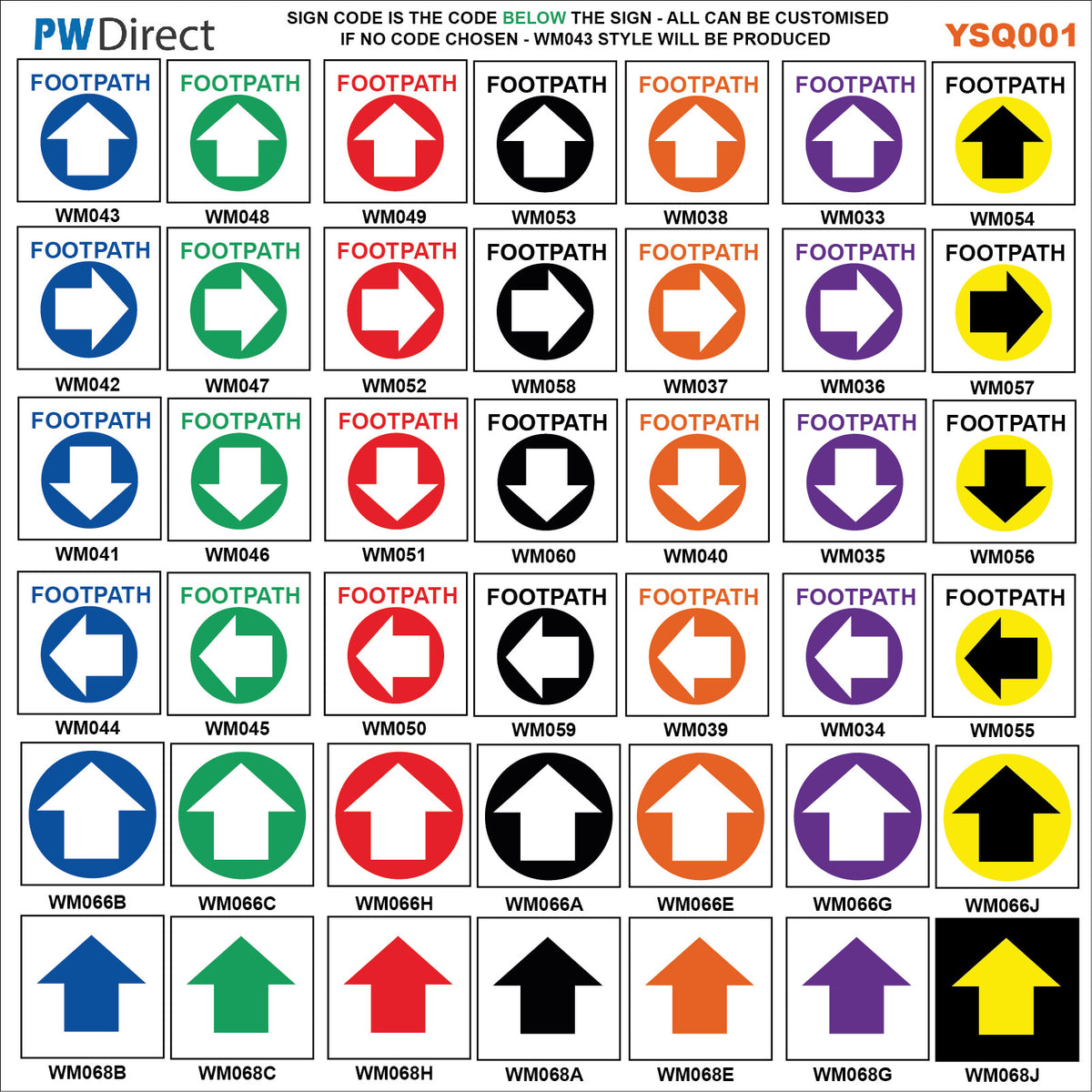 Waymarking Signs (G) – PWDirect