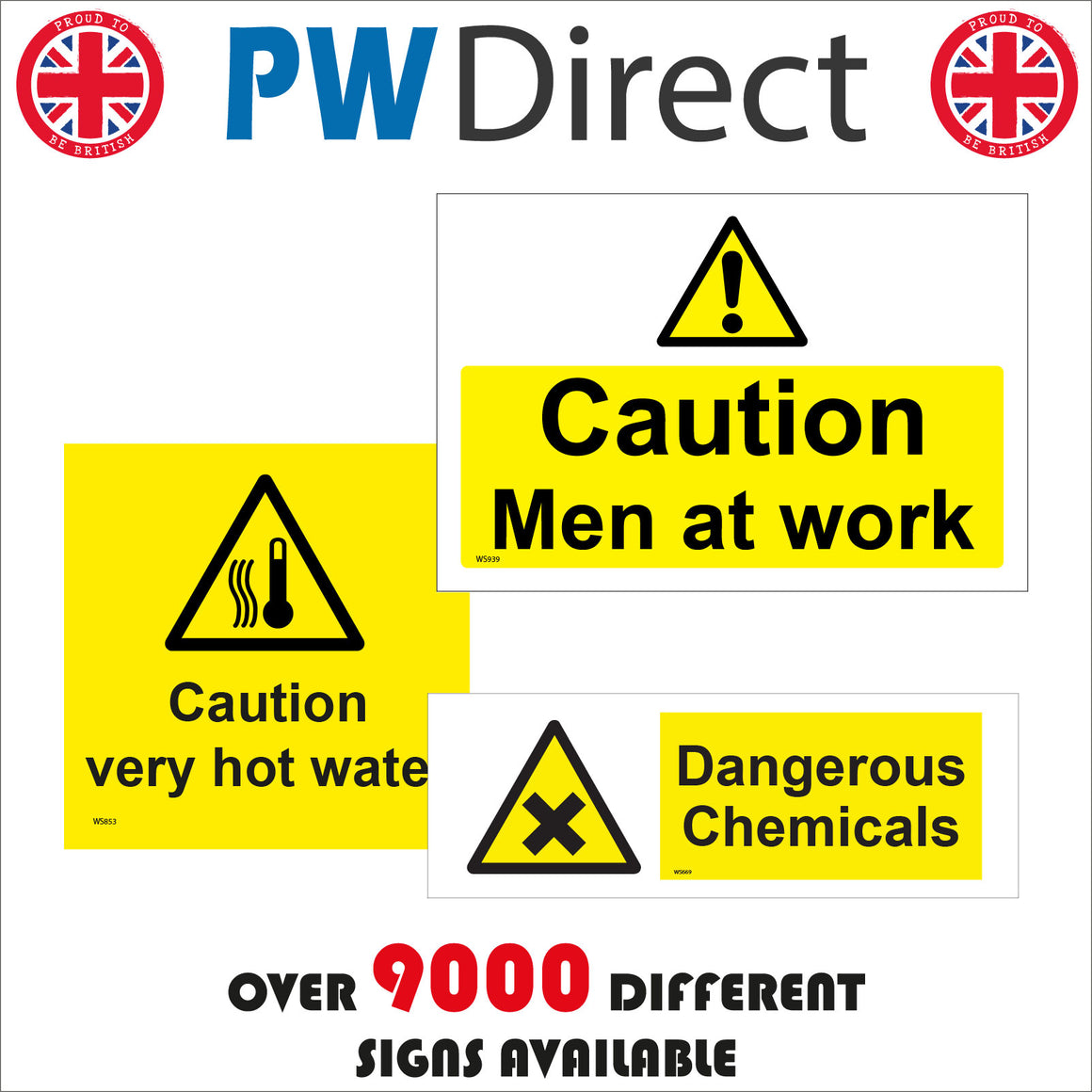 signs packaging boxes stickers construction safety signage footpath ...