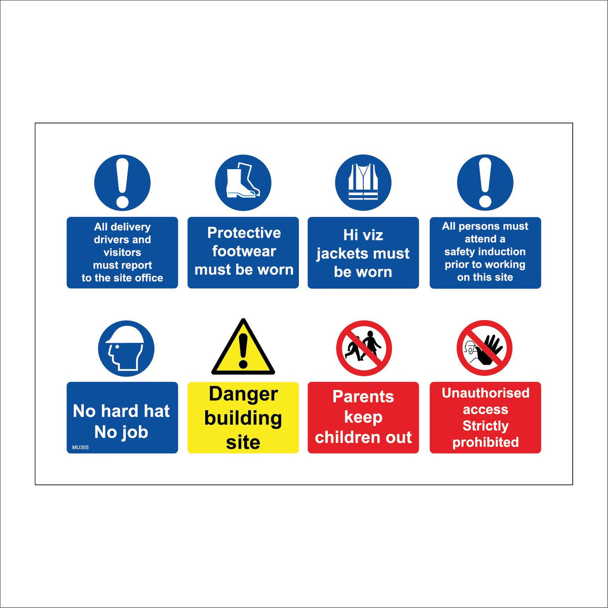 Site Safety Board Information PPE Unauthorised Access – PWDirect
