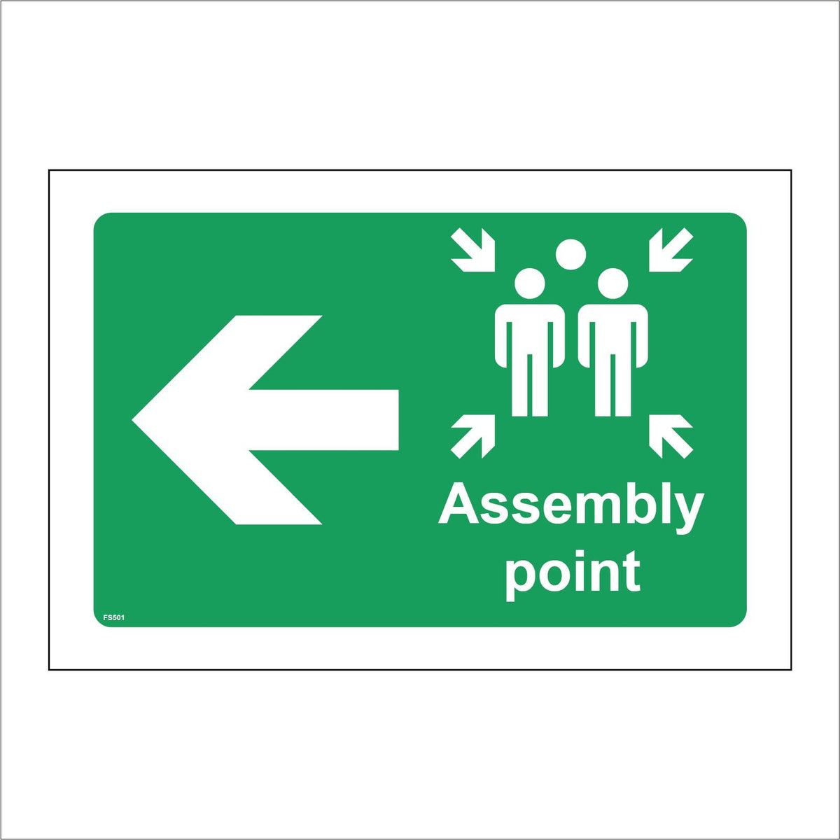 Fire Assembly Point Left Arrow – PWDirect
