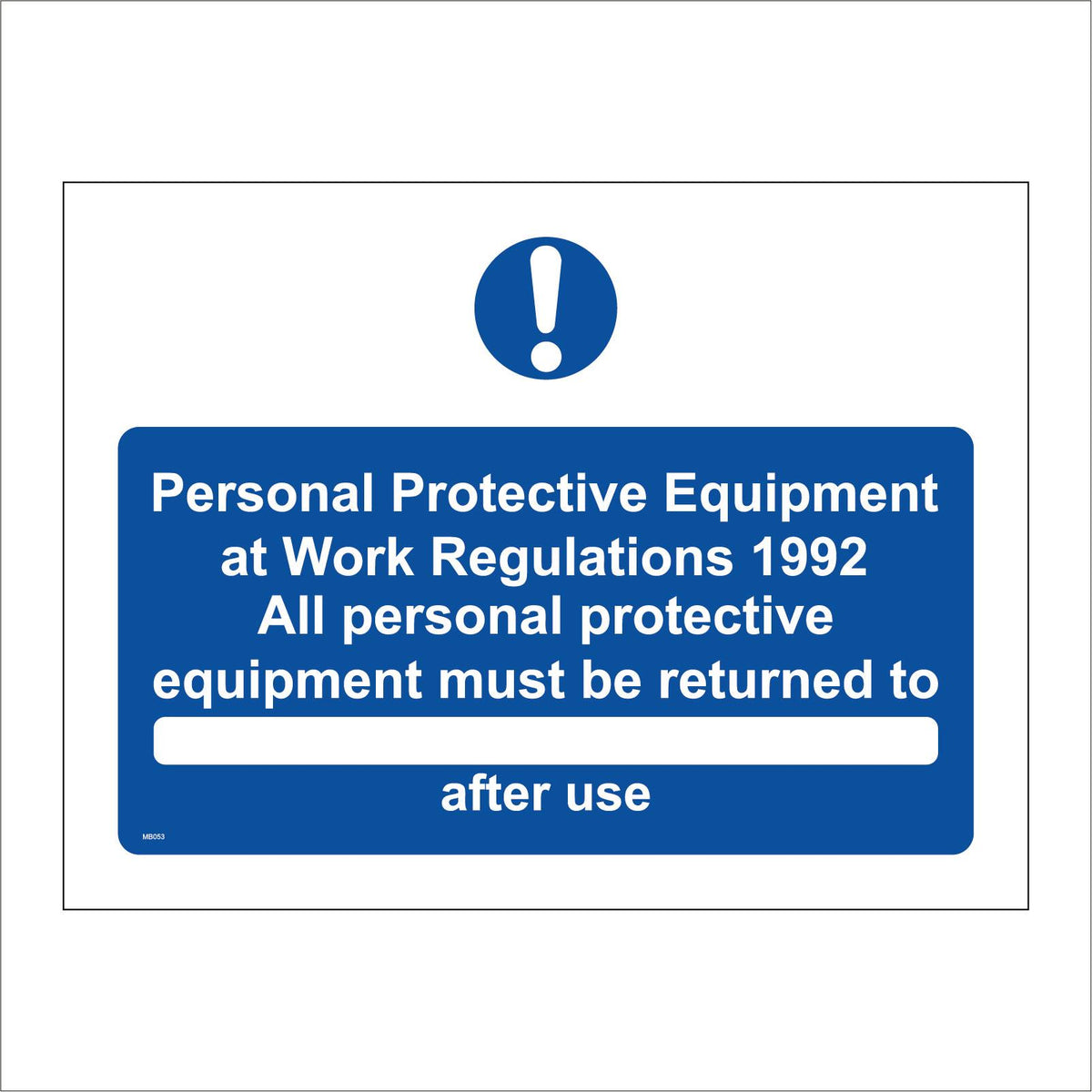 PPE Work Regulations 1992 Equipment Returned After Use – PWDirect
