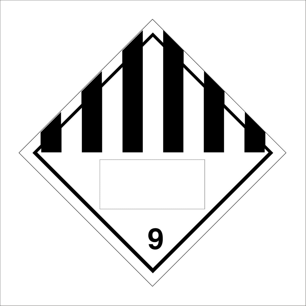 Black White Stripe Diamond 9 Box Space Details Placard – PWDirect