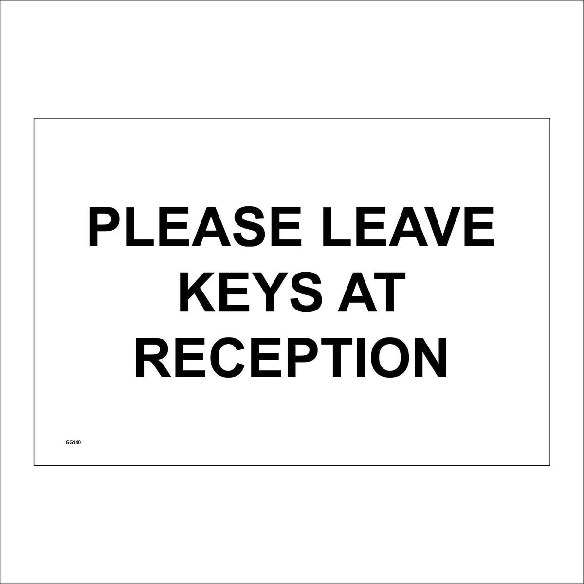 Please Leave Keys At Reception – PWDirect