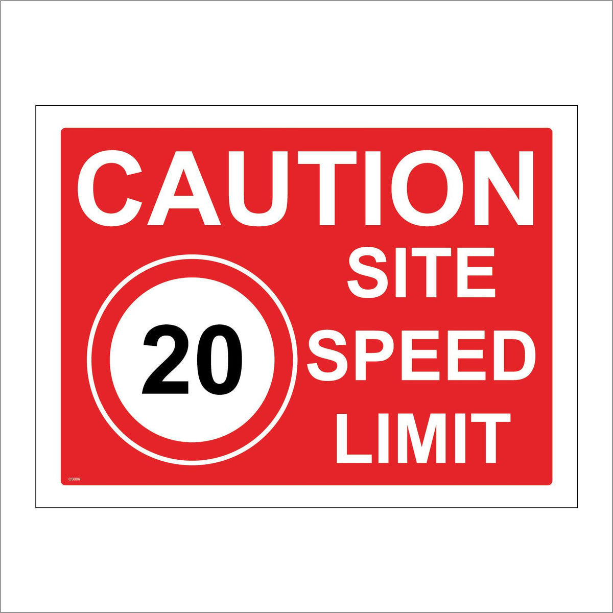 Caution 20Mph Site Speed Limit Sign with 20 MPH – PWDirect