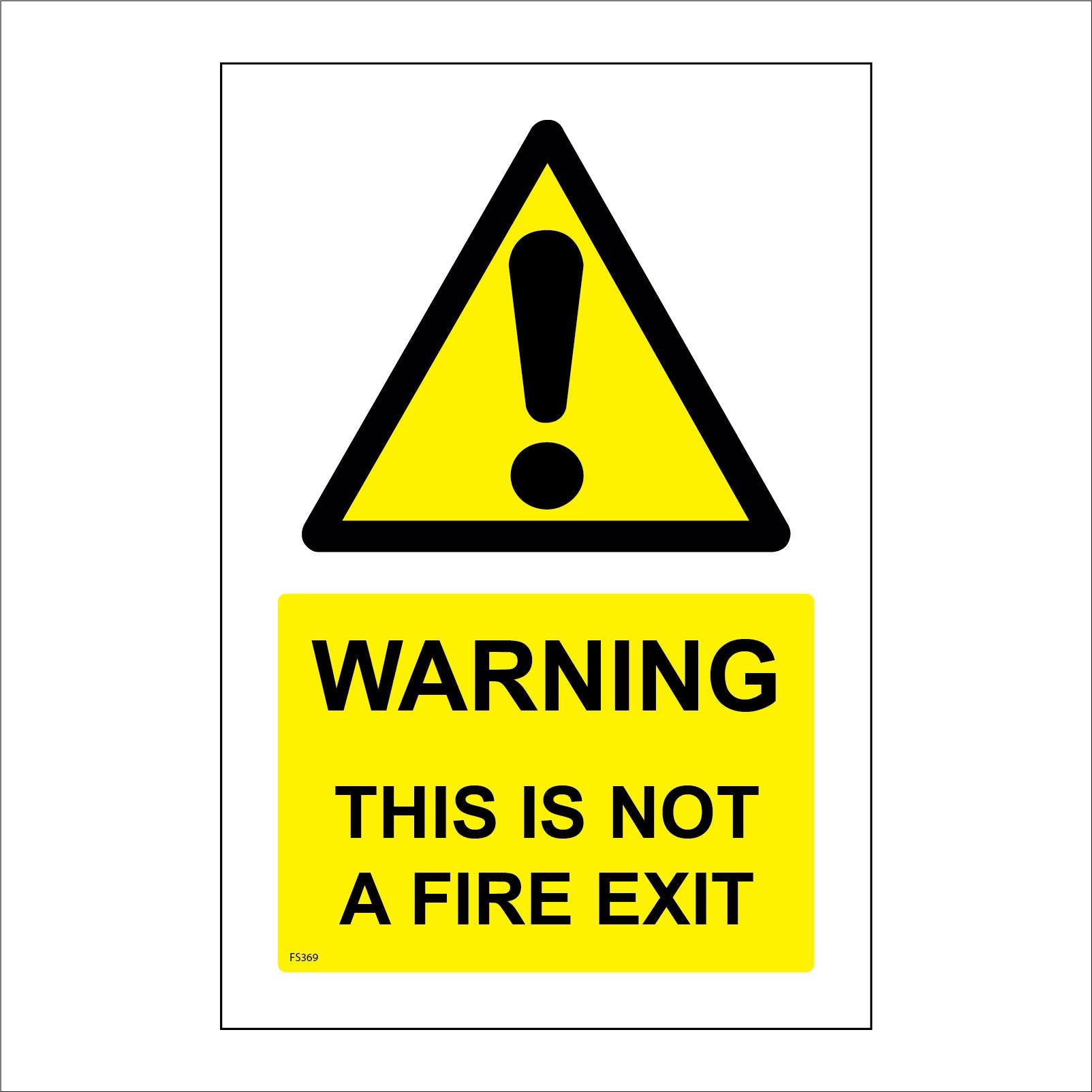 Warning This Is Not A Fire Exit – PWDirect