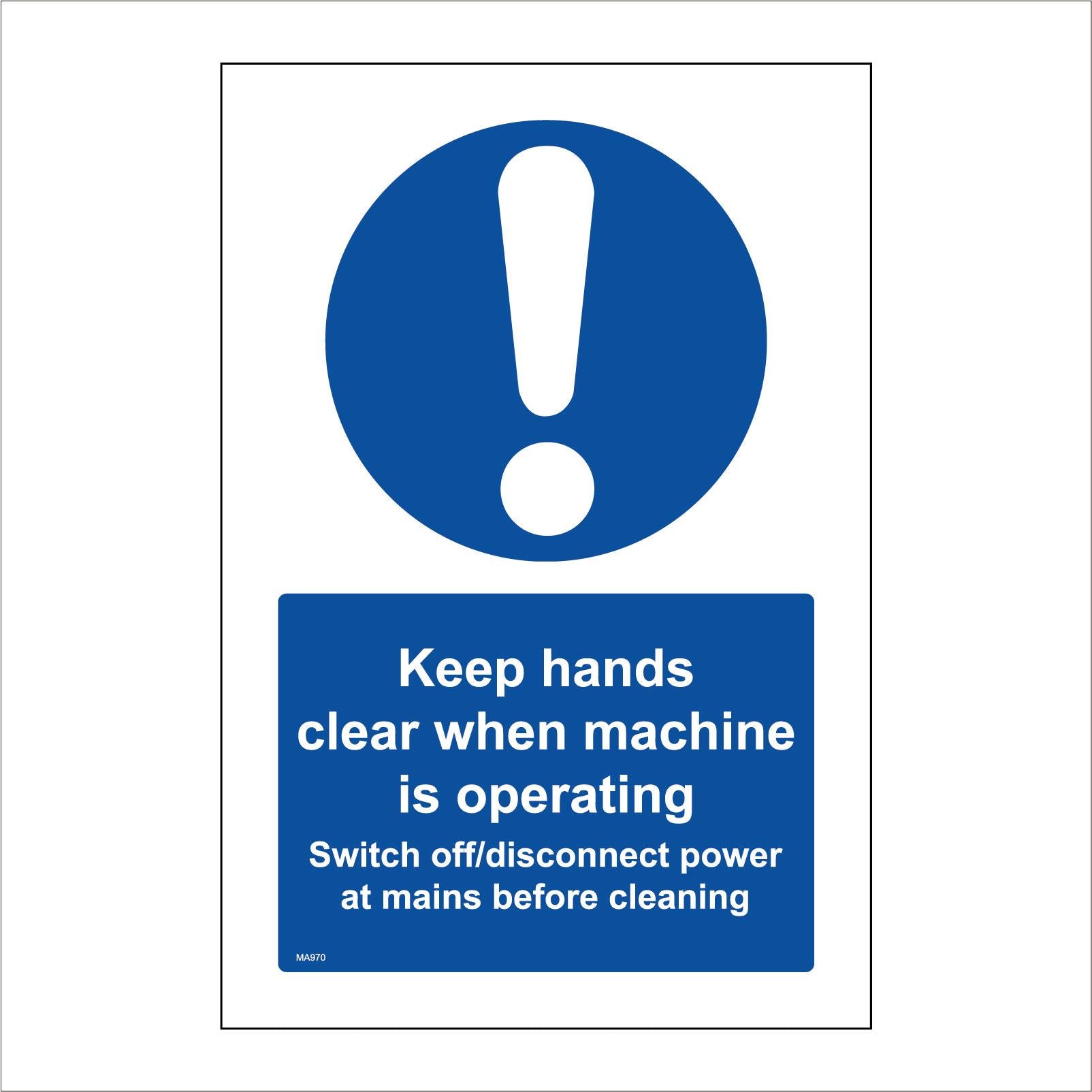 Keep Hands Clear When Machine Is Operating Switch Off – PWDirect