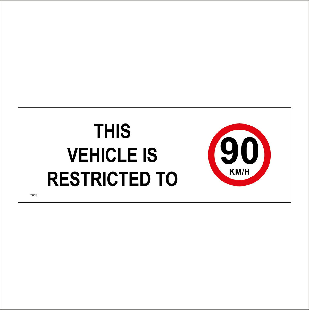 This Vehicle Is Restricted To 90 KMH – PWDirect