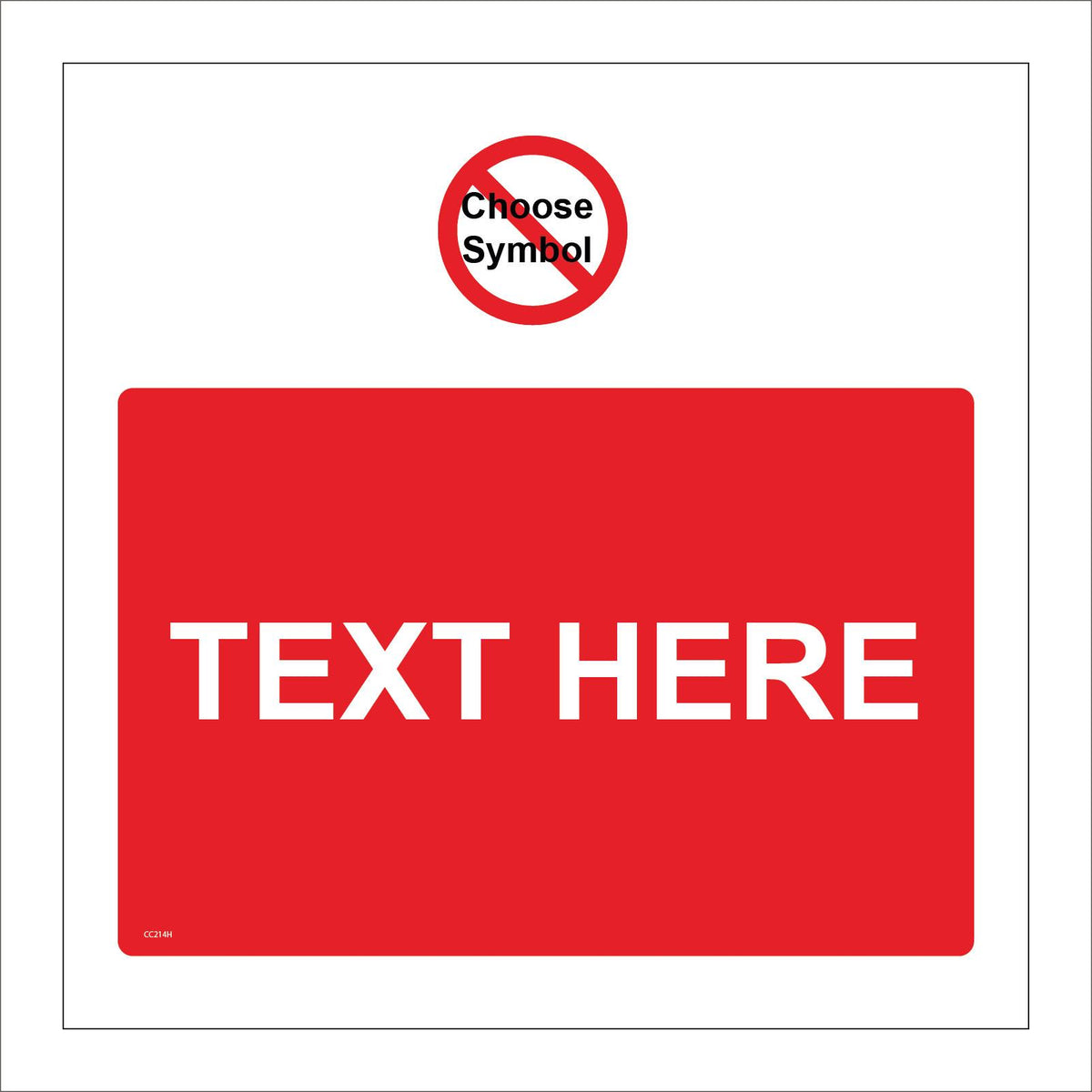 Choose Red Symbol Custom Words Text Logo Emblem Image, CC214H – PWDirect