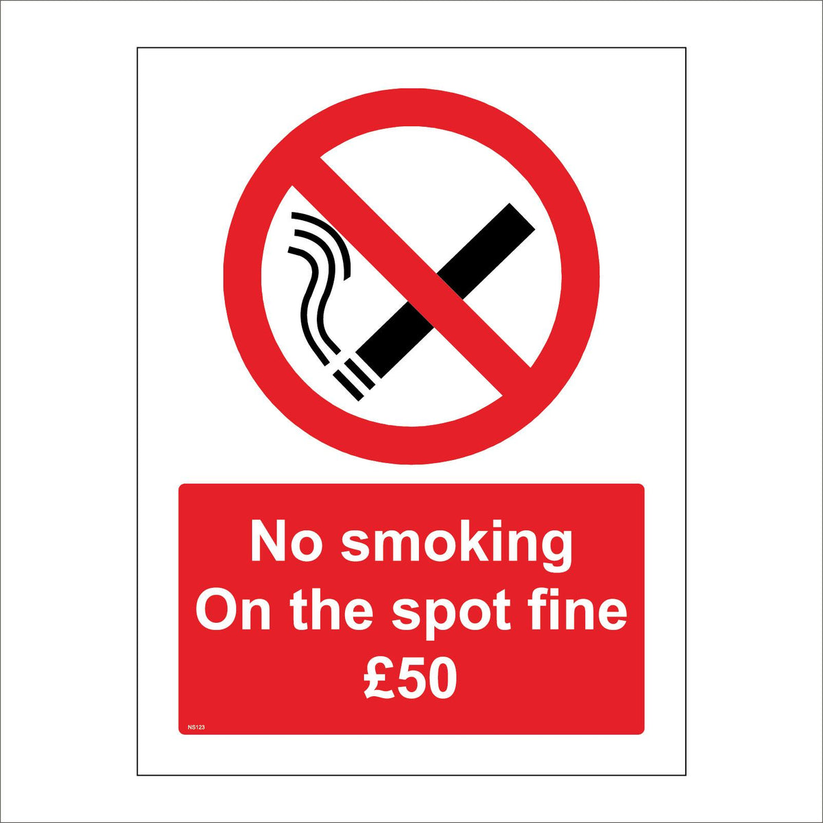No Smoking On The Spot Fine £50 Penalty Charge – PWDirect