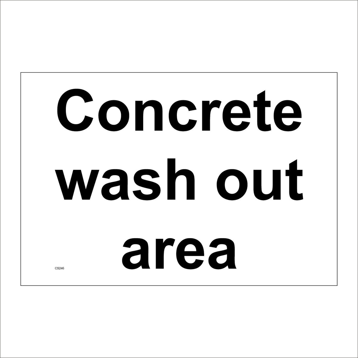 Concrete Wash Out Area Sign – PWDirect