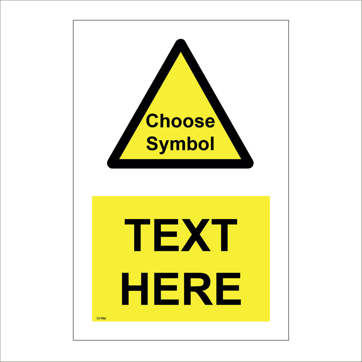 Choose Symbol Text Words Logo Image Custom Bespoke, CC110J – PWDirect