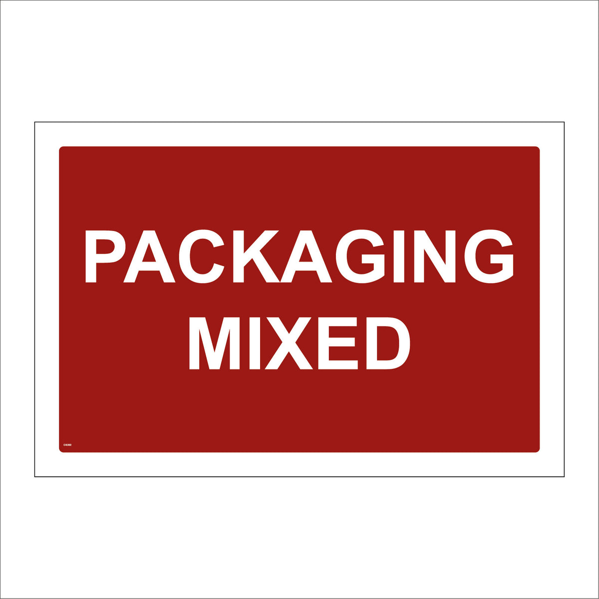 Packaging Mixed Recycling Sign – PWDirect