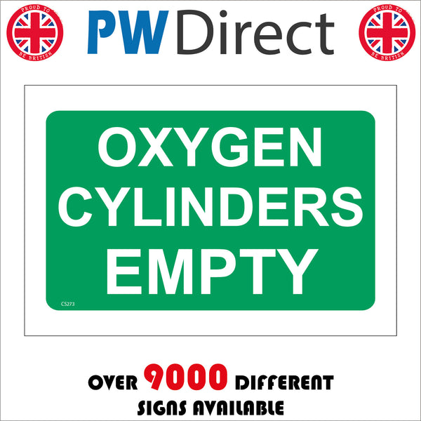 Full Oxygen Cylinder Sign