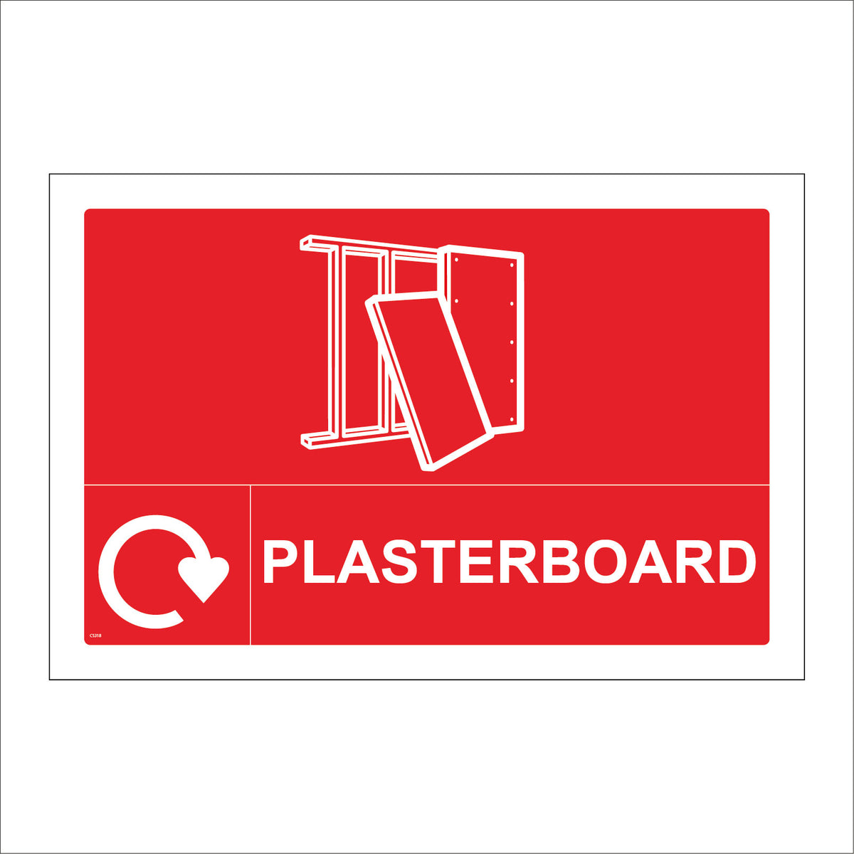 Plasterboard Recycling Walls Ceiling Sign with Boards Frame Recycling ...