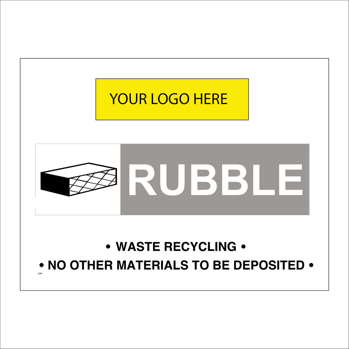 Rubble Recycling Waste Recycle Your Logo – PWDirect