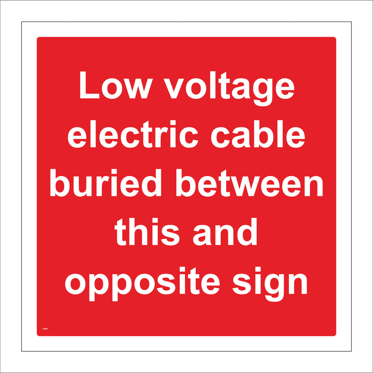 Low Voltage Electric Cable Buried Between Signs – PWDirect