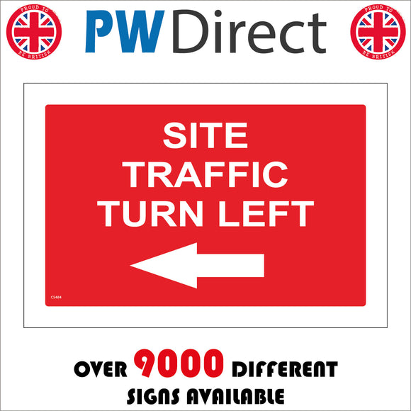 Site Traffic Turn Left Arrow Construction Way Direction – PWDirect