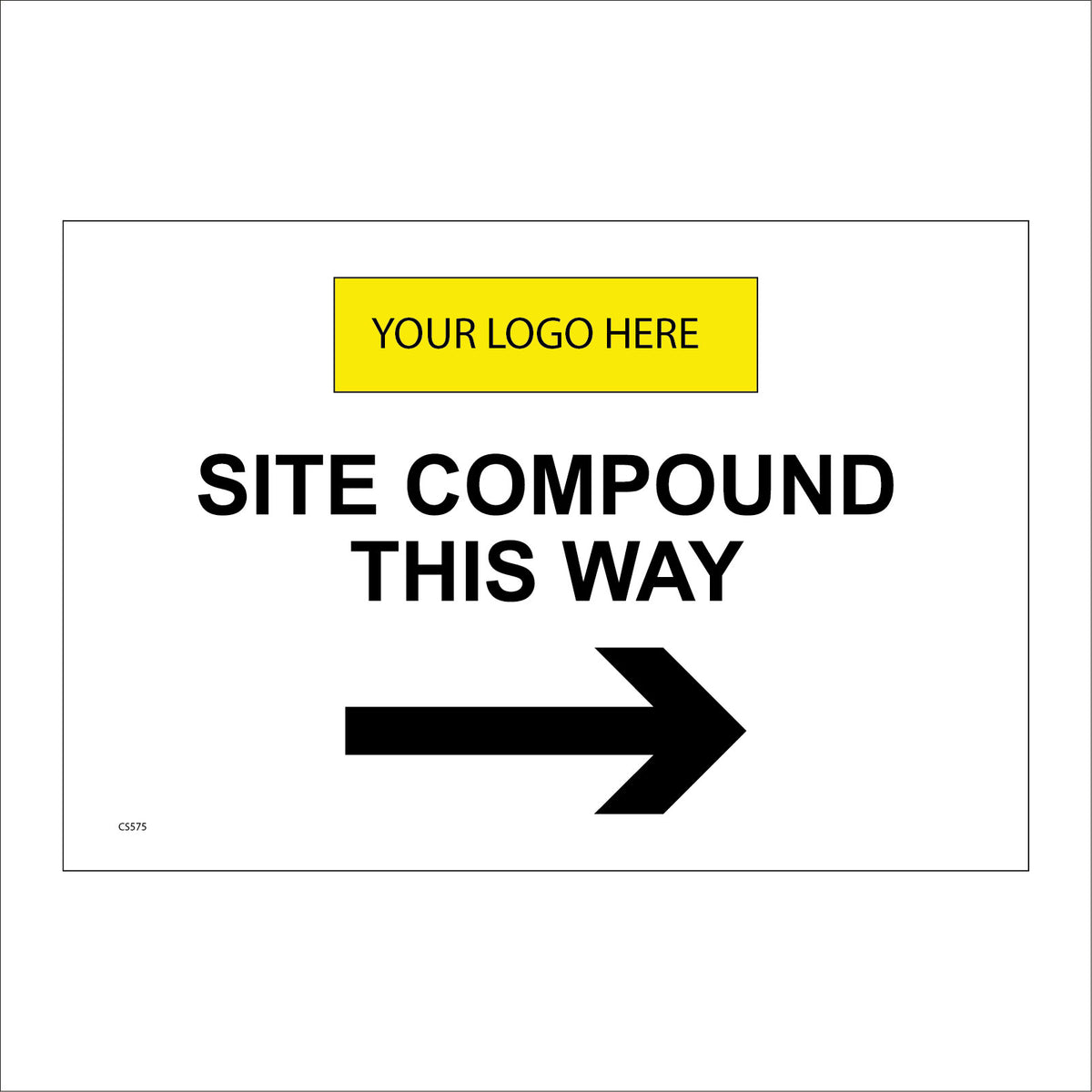 CS575 Site Compound Right Arrow Logo Company Name – PWDirect
