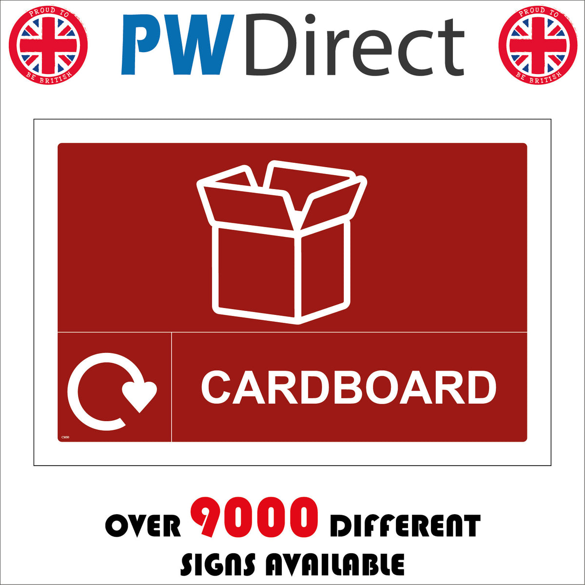 Cardboard Recycling Signs