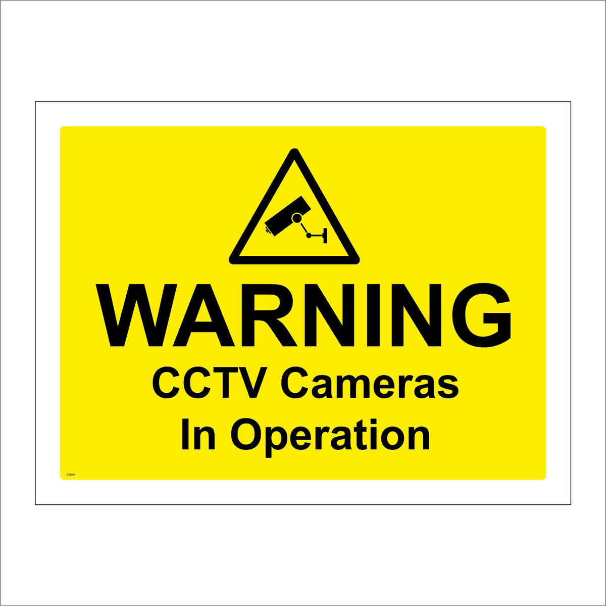 Warning Cctv Cameras In Operation Sign with Camera Triangle – PWDirect