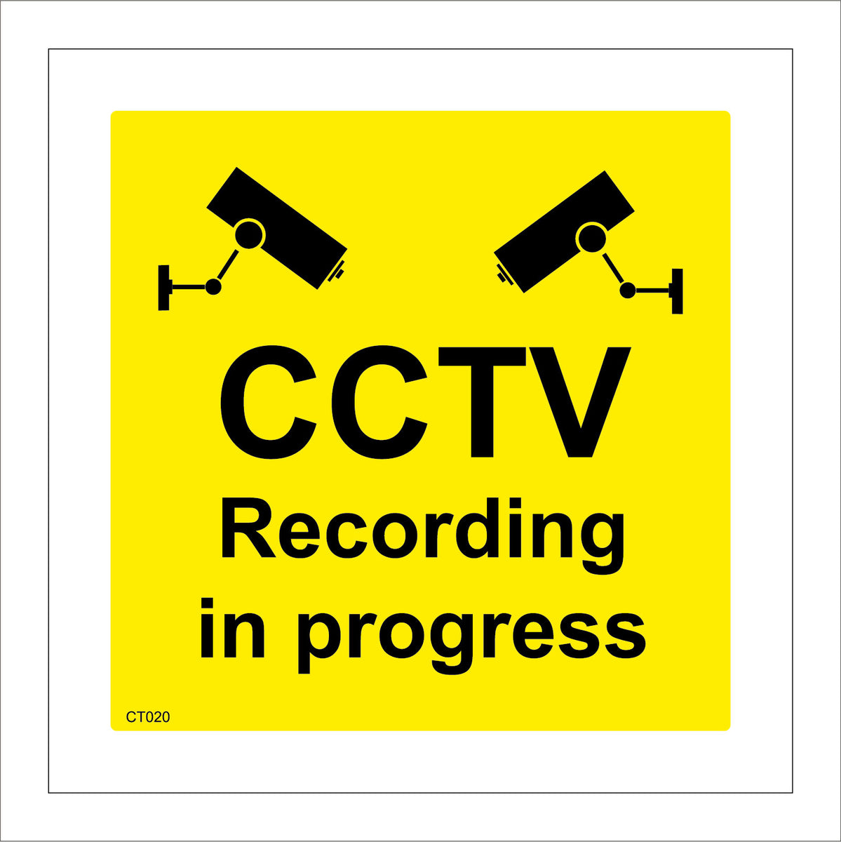Cctv Recording In Progress Sign with Camera – PWDirect
