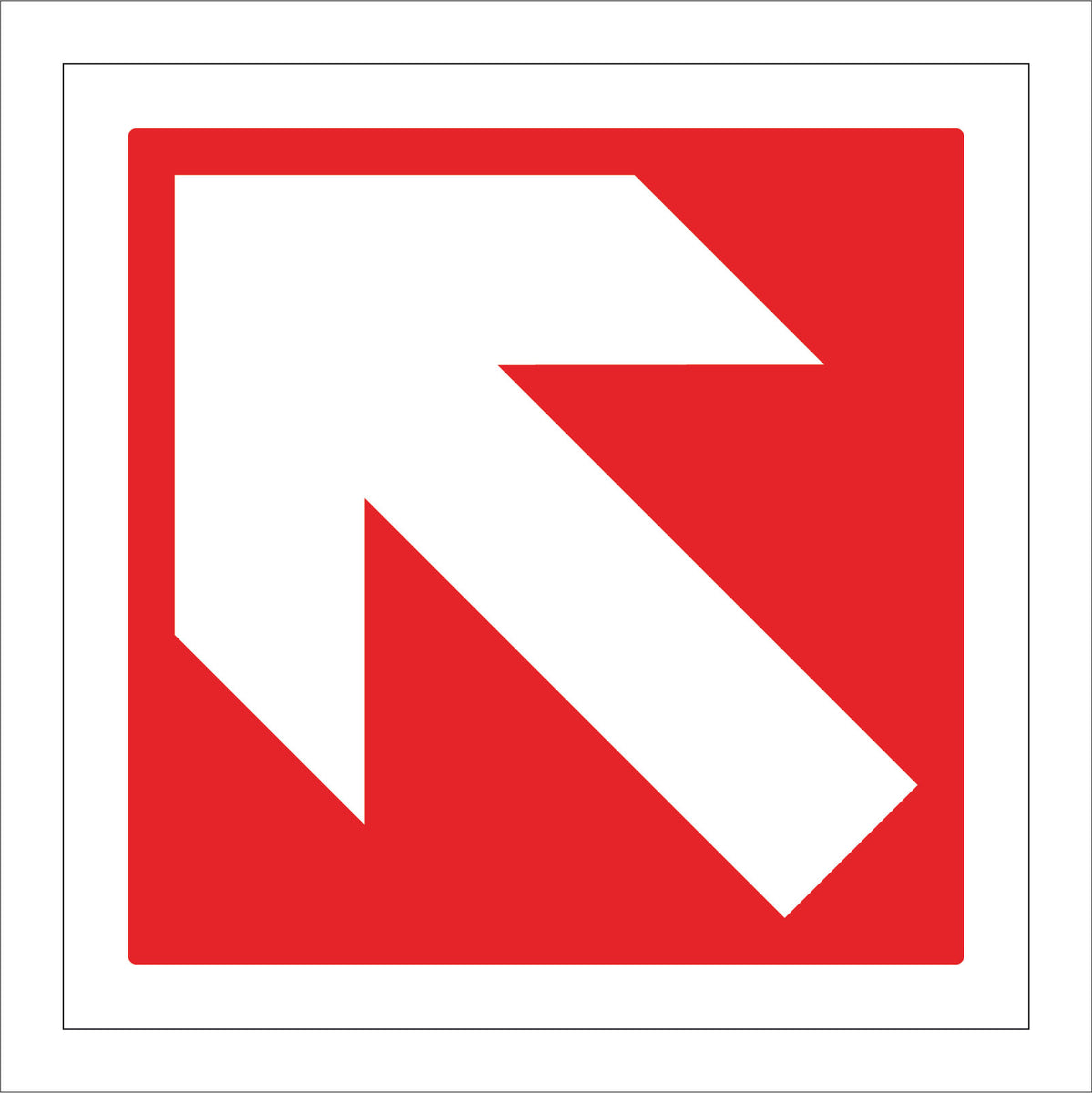 Red Fire Left, Right, Arrow Sign Signs – PWDirect