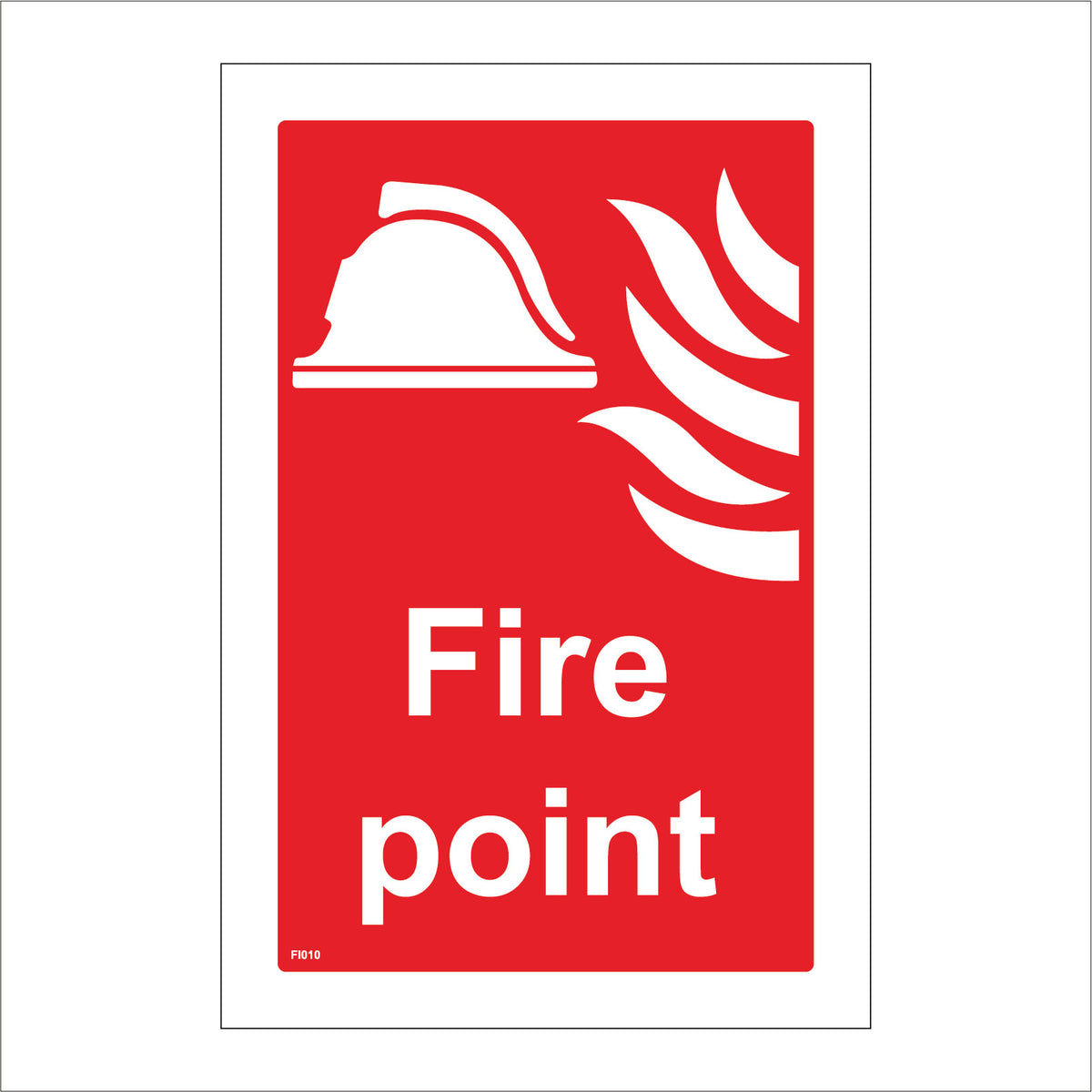Fire Point Sign with Fire Helmet – PWDirect