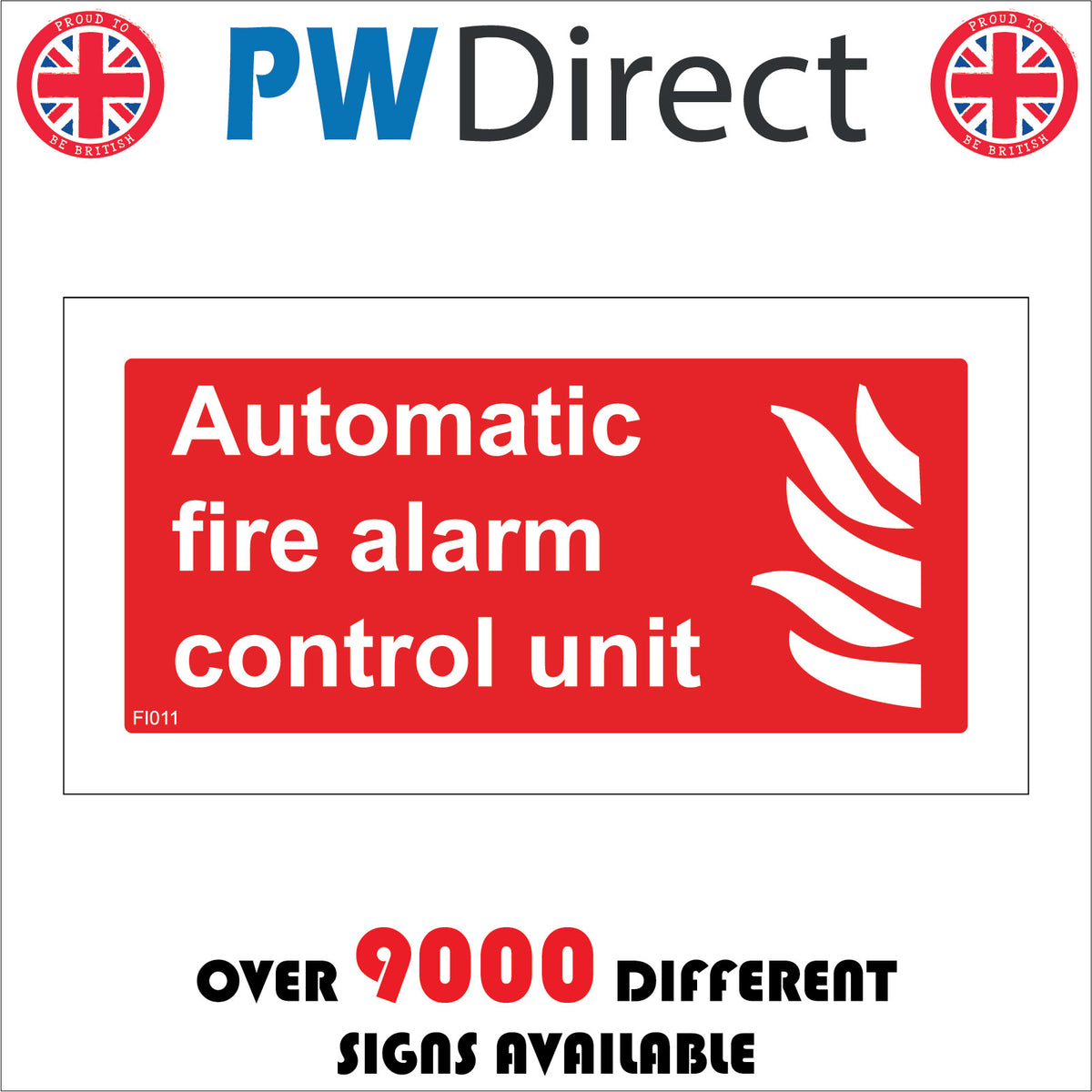 Automatic Fire Alarm Control Unit Sign with Fire – PWDirect