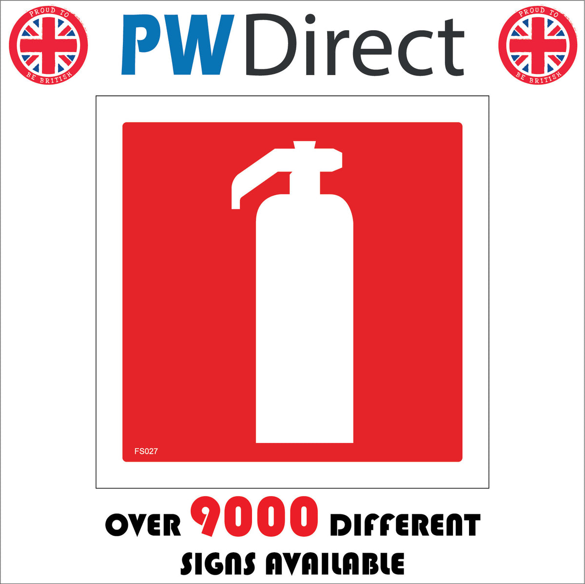 Fire Extinguisher Sign with Fire Extinguisher – PWDirect