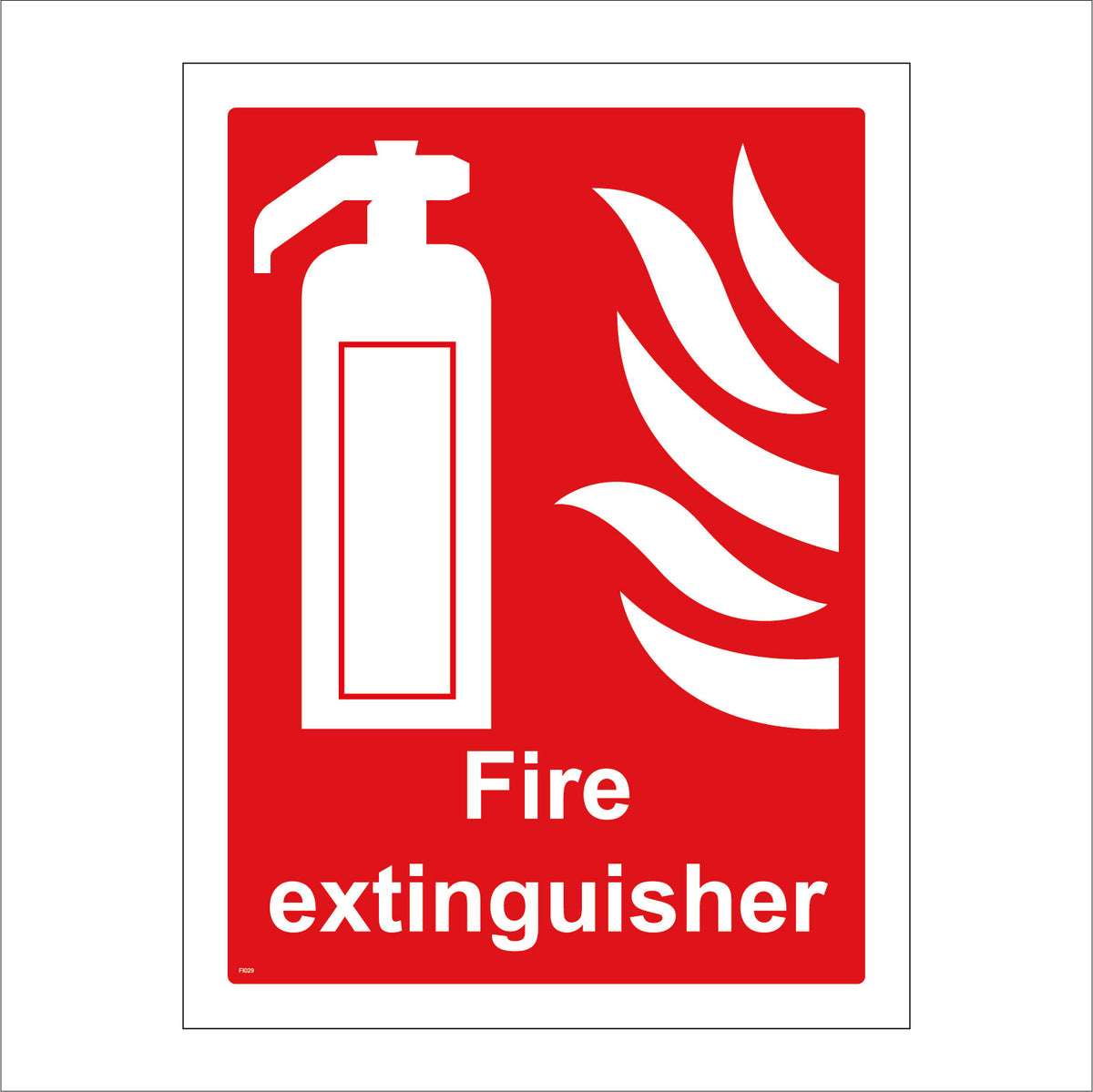 Fire Sign with Fire Extinguisher Flames – PWDirect