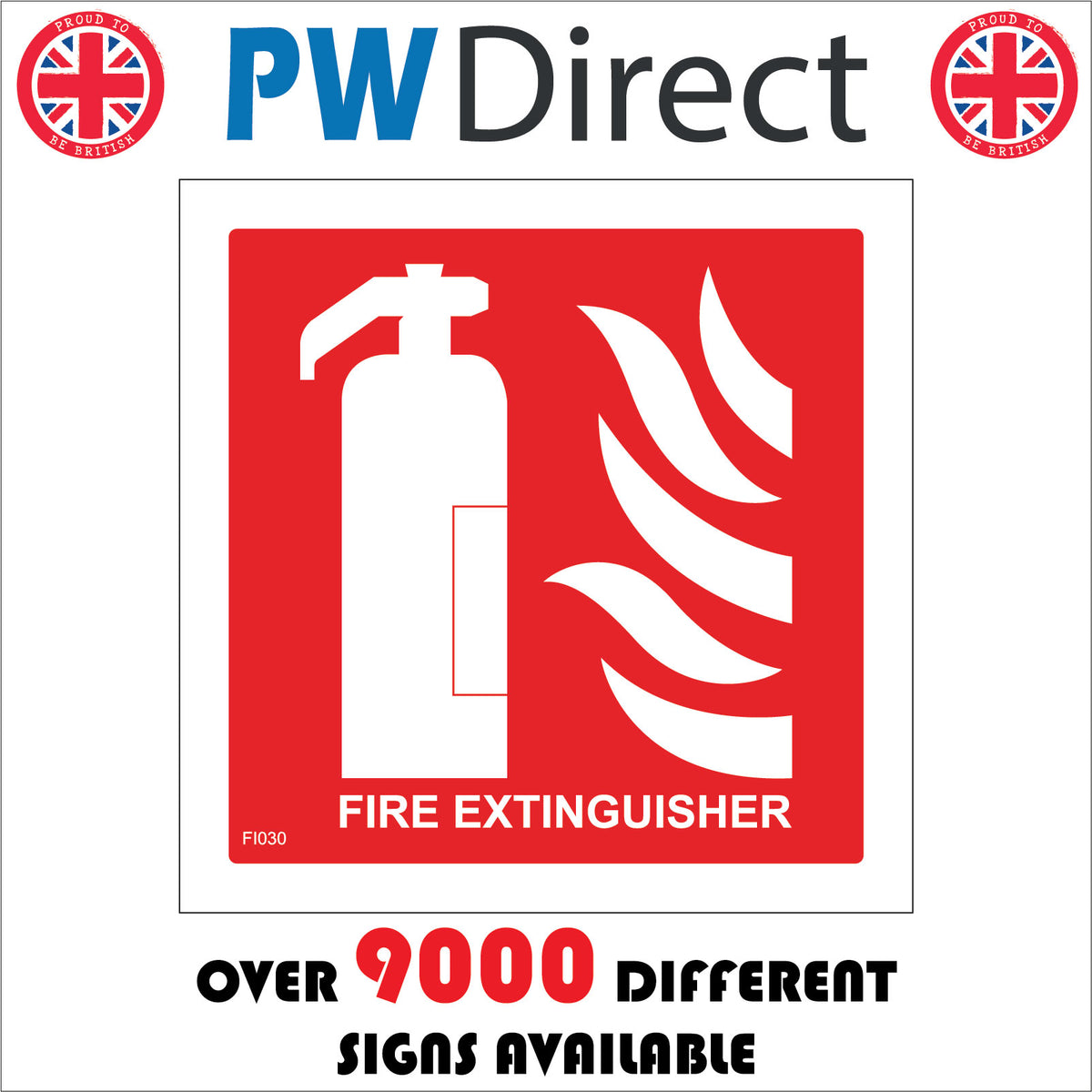 Fire Extinguisher Sign with Fire Extinguisher Fire – PWDirect
