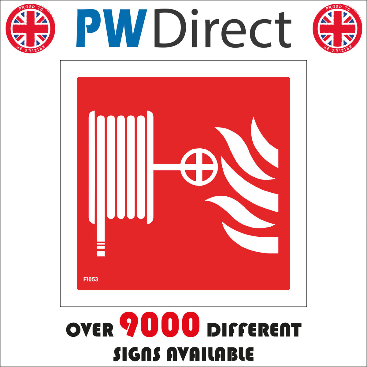 Fire Hose Sign with Hose Pipe Fire – PWDirect