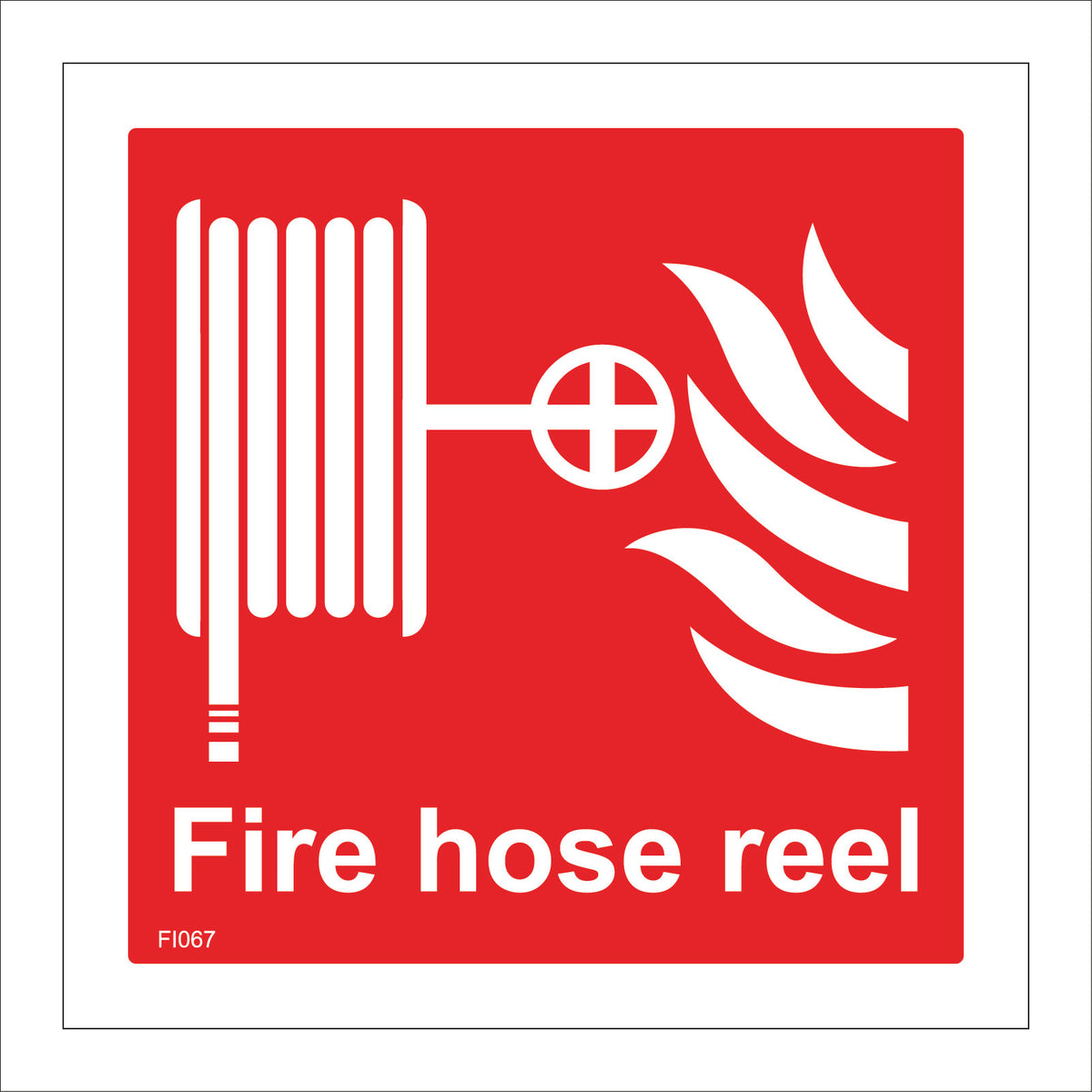 Fire Hose Reel Sign with Fire Hosepipe – PWDirect