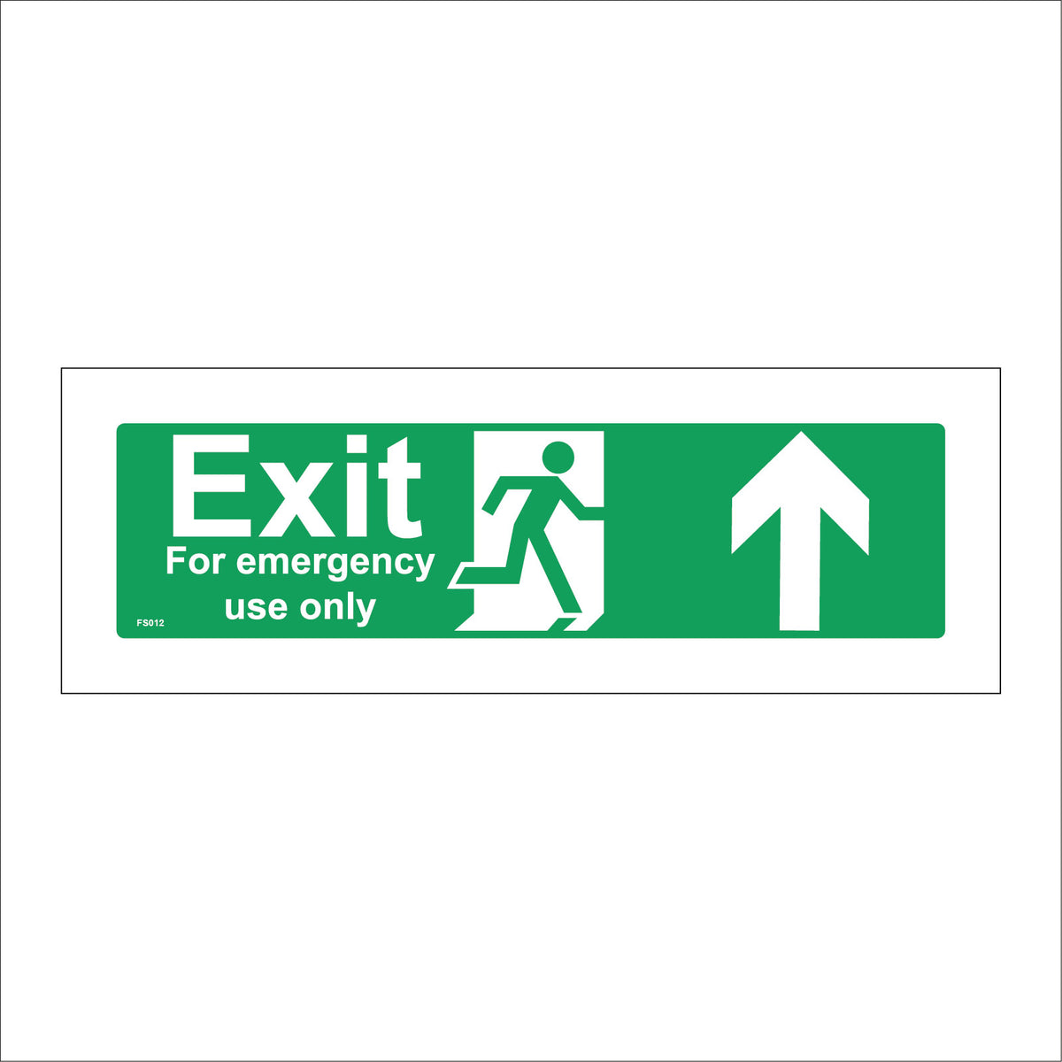 Exit For Emergency Use Ahead Right Sign with Running Man Door Arrow ...