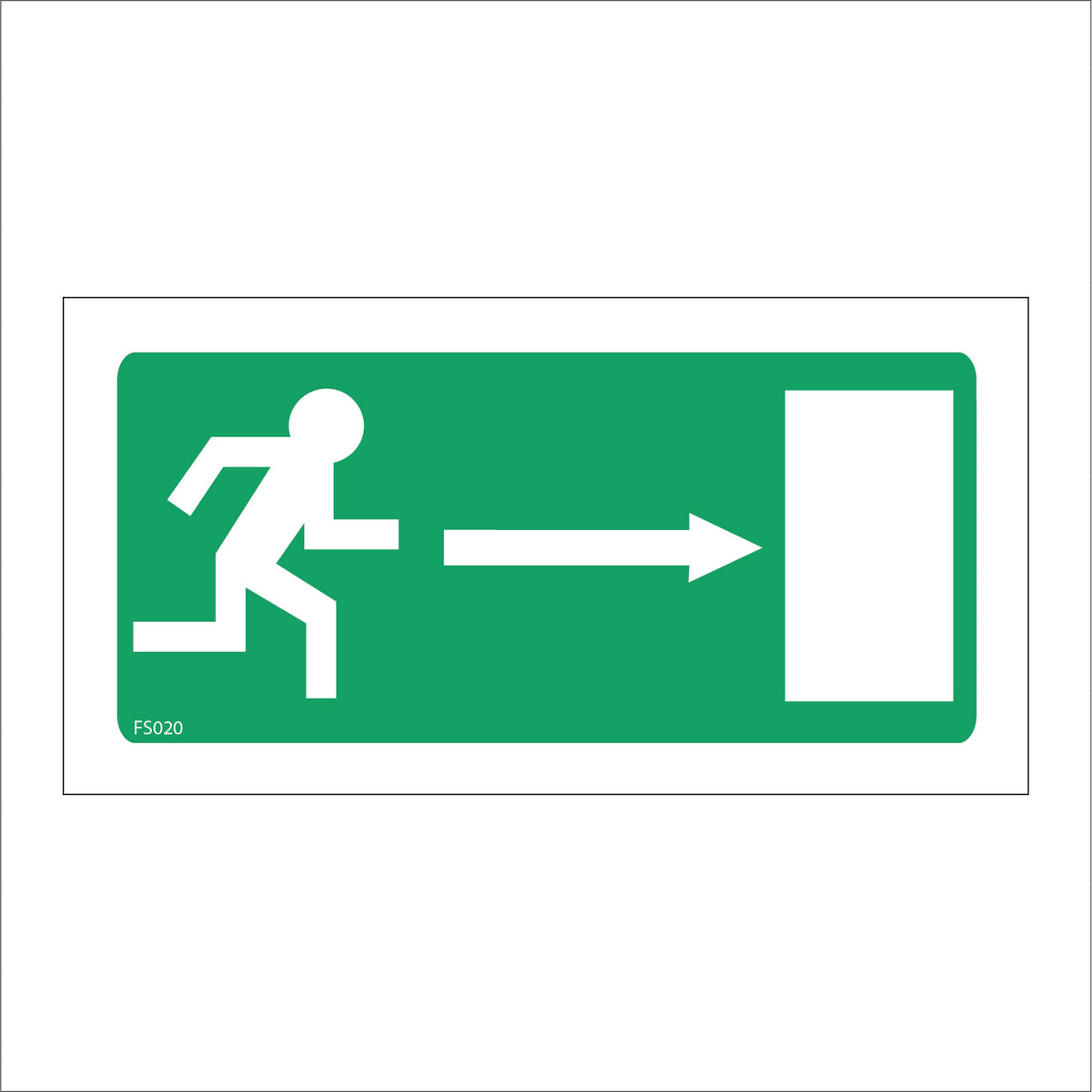 Emergency Exit Right Sign with Running Man Door Arrow – PWDirect
