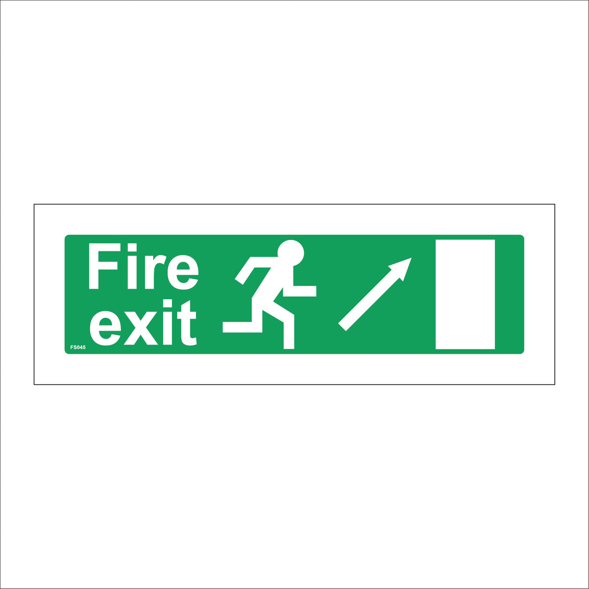 Fire Exit Right Sign with Running Man Door Arrow – PWDirect