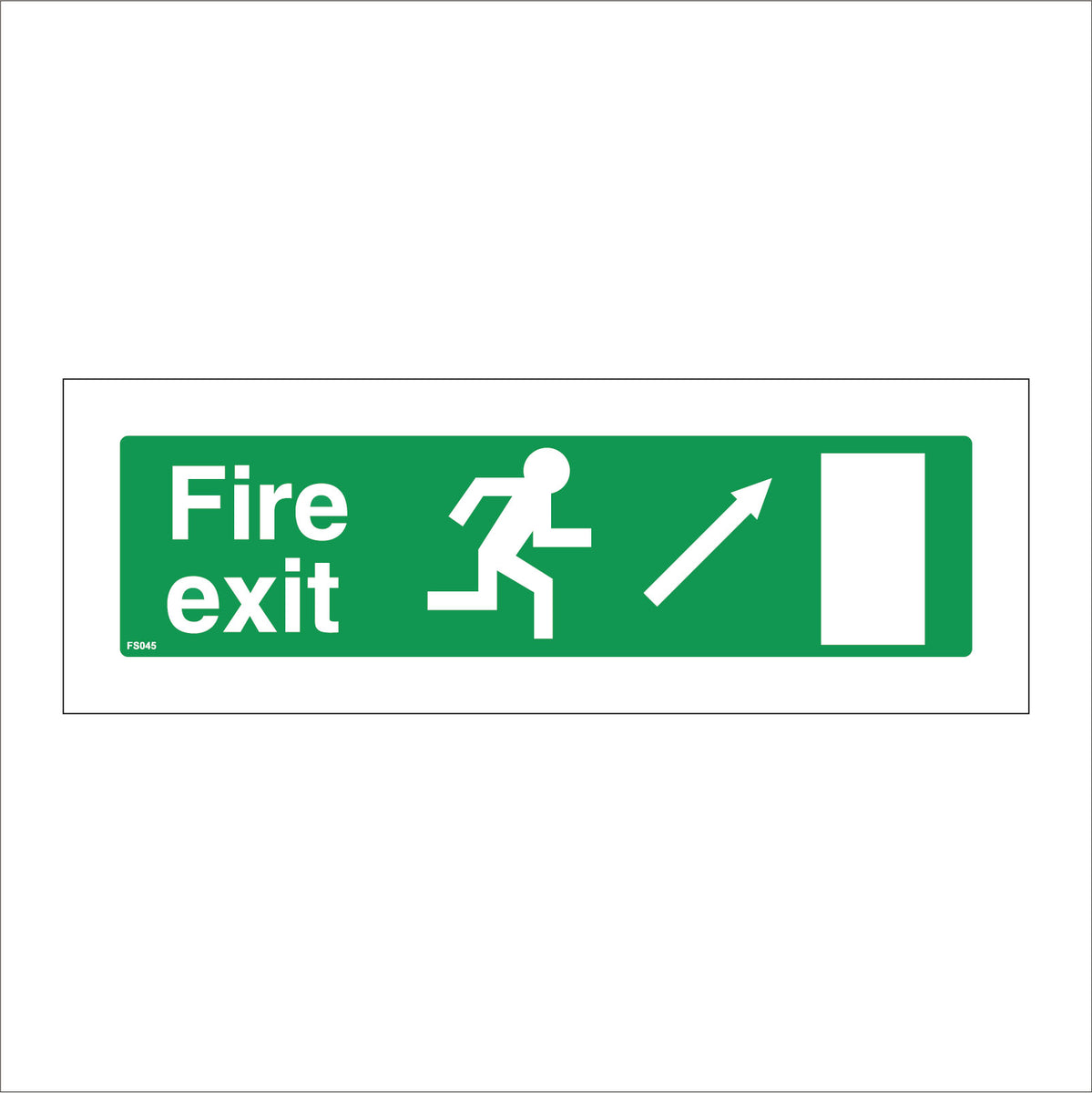 Fire Exit Right Sign with Running Man Door Arrow – PWDirect