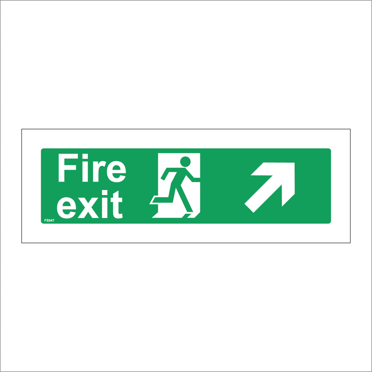 Fire Exit Right Sign with Running Man Door Arrow – PWDirect