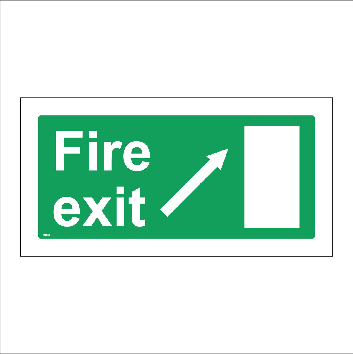 Fire Exit Right Sign with Door Arrow – PWDirect