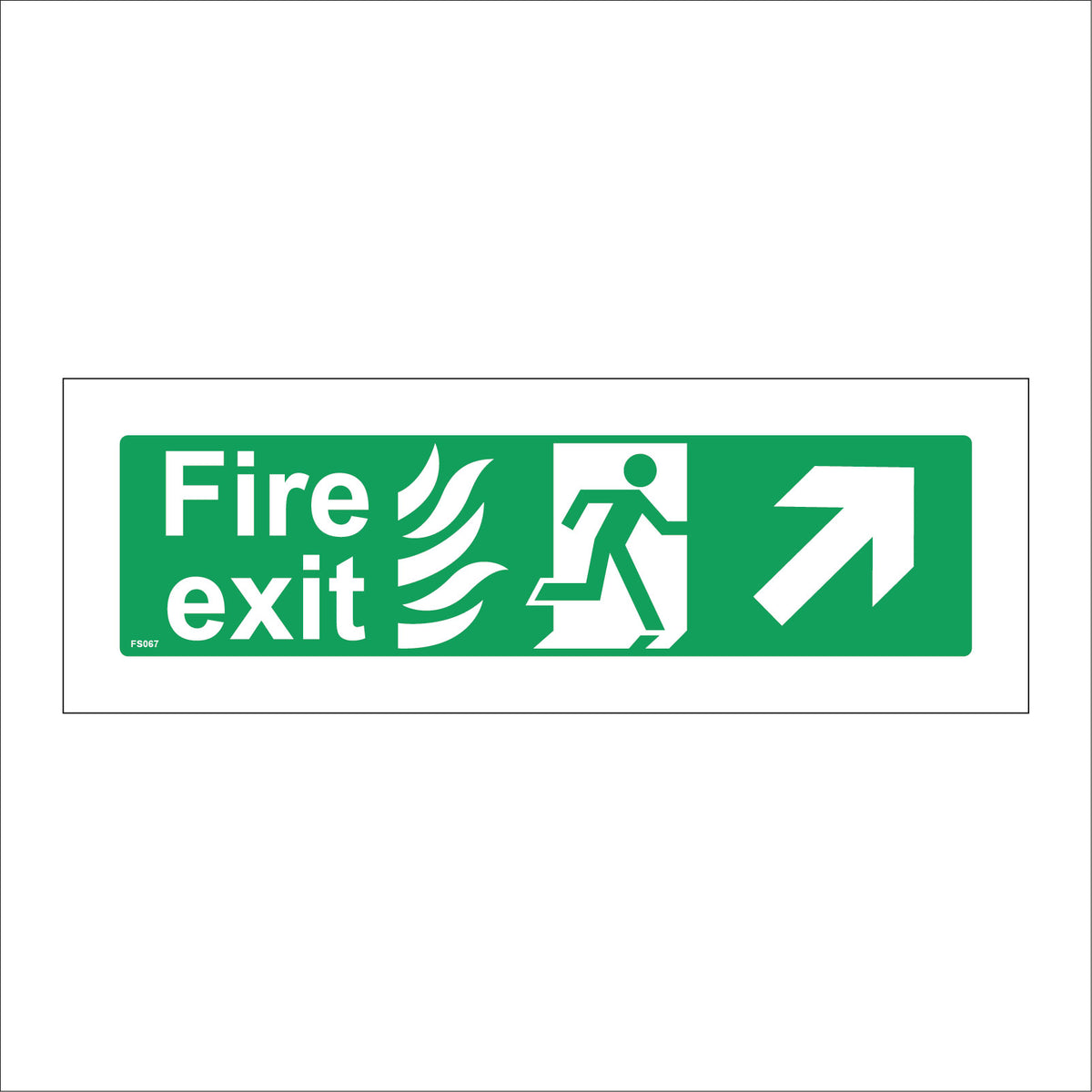 Fire Exit Right Sign with Running Man Arrow Door Fire – PWDirect