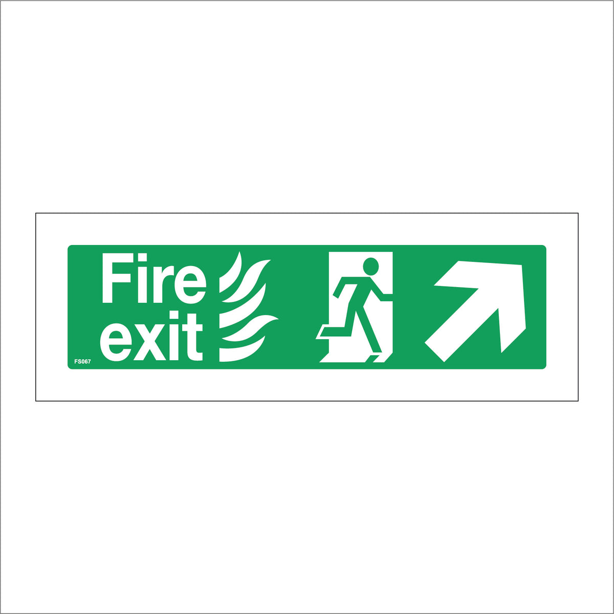 Fire Exit Right Sign with Running Man Arrow Door Fire – PWDirect