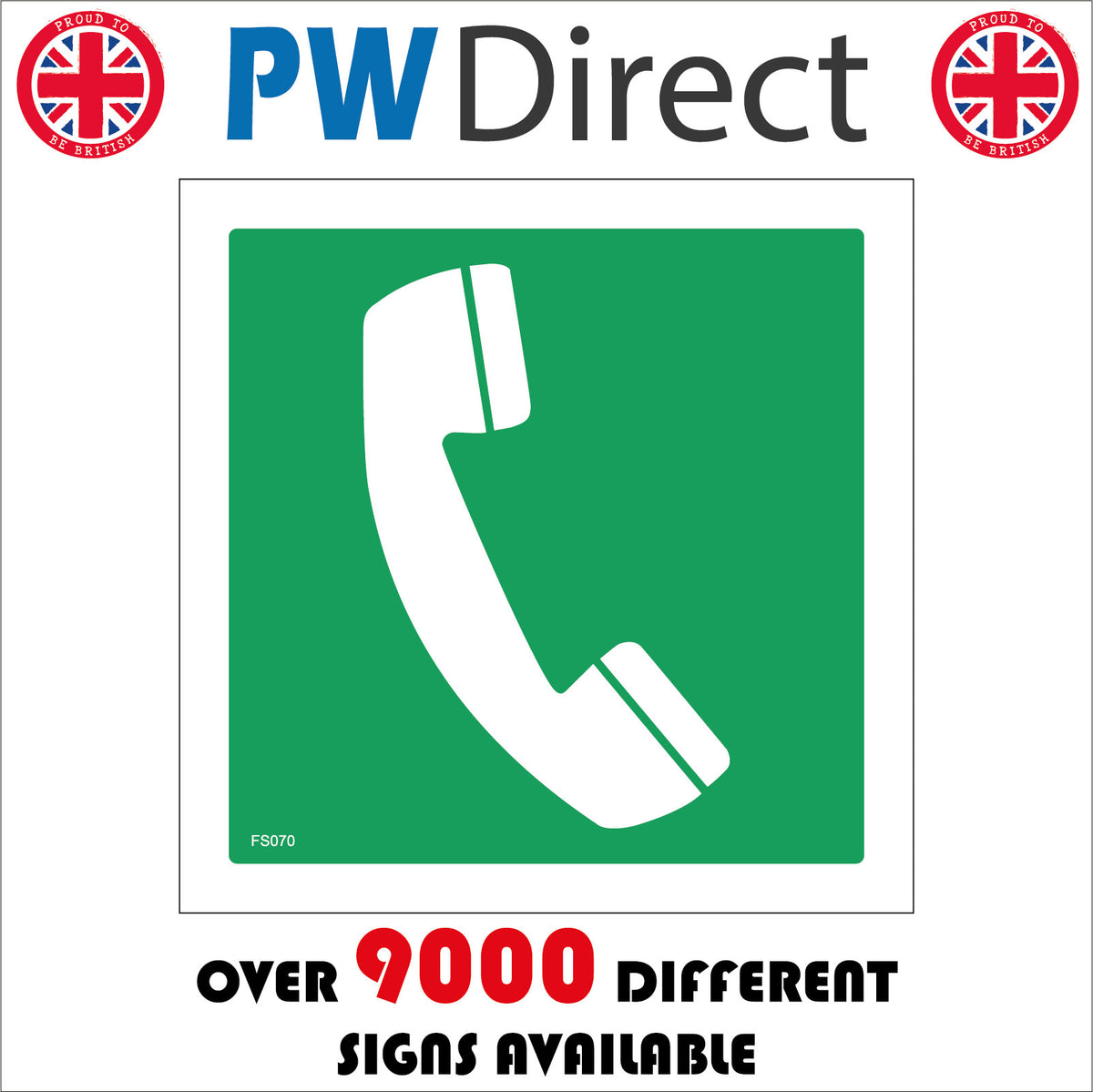 Emergency Telephone Sign with Telephone – PWDirect