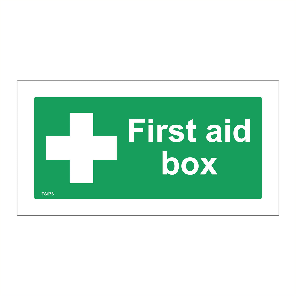 First Aid Box Sign with Cross – PWDirect