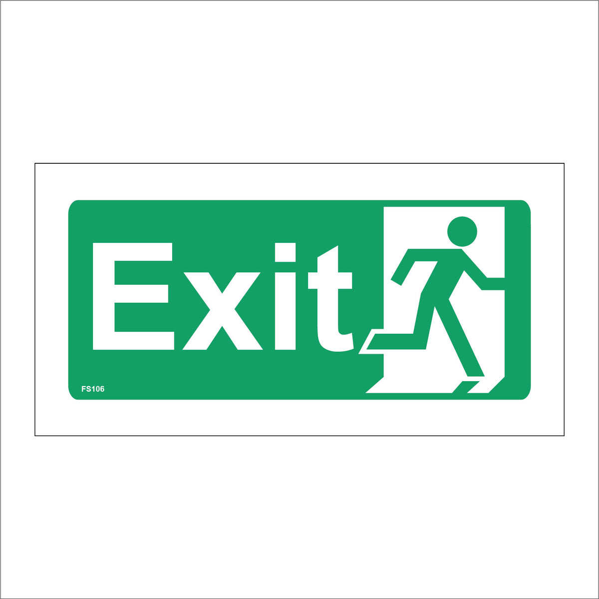 Exit Right Sign with Running Man Door – PWDirect