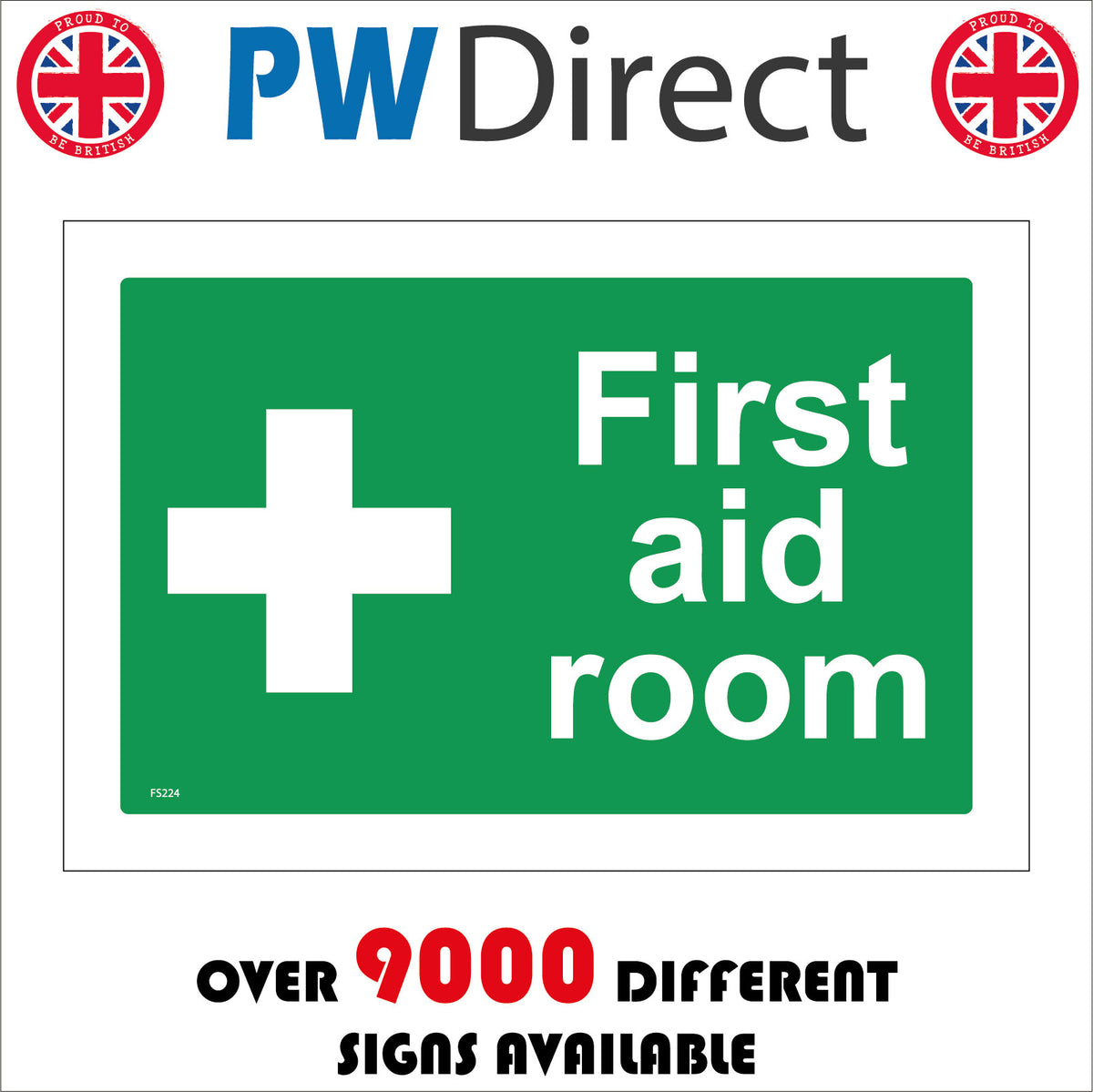 First Aid Room Sign with First Aid Cross – PWDirect