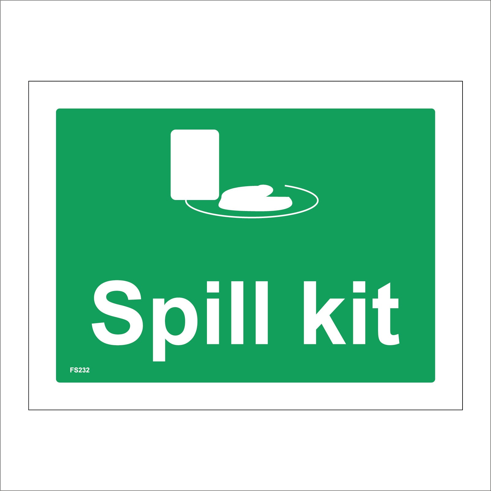 Spill Kit Sign with Cloth Tray Dustpan – PWDirect