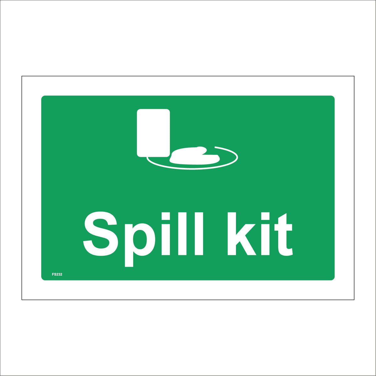 Spill Kit Sign with Cloth Tray Dustpan – PWDirect