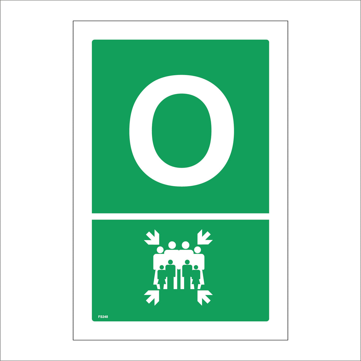 Fire Assembly Point O Sign with Fire Assembly Logo – PWDirect